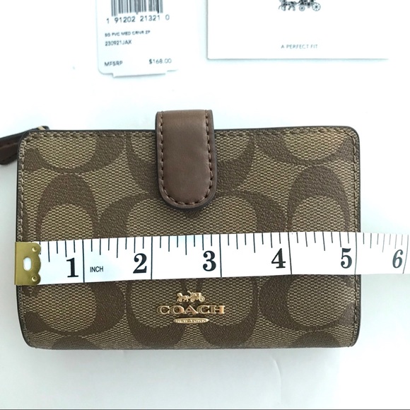 Coach | Bags | Coach Classic Signature Wallet Medium Pvc Leather | Poshmark